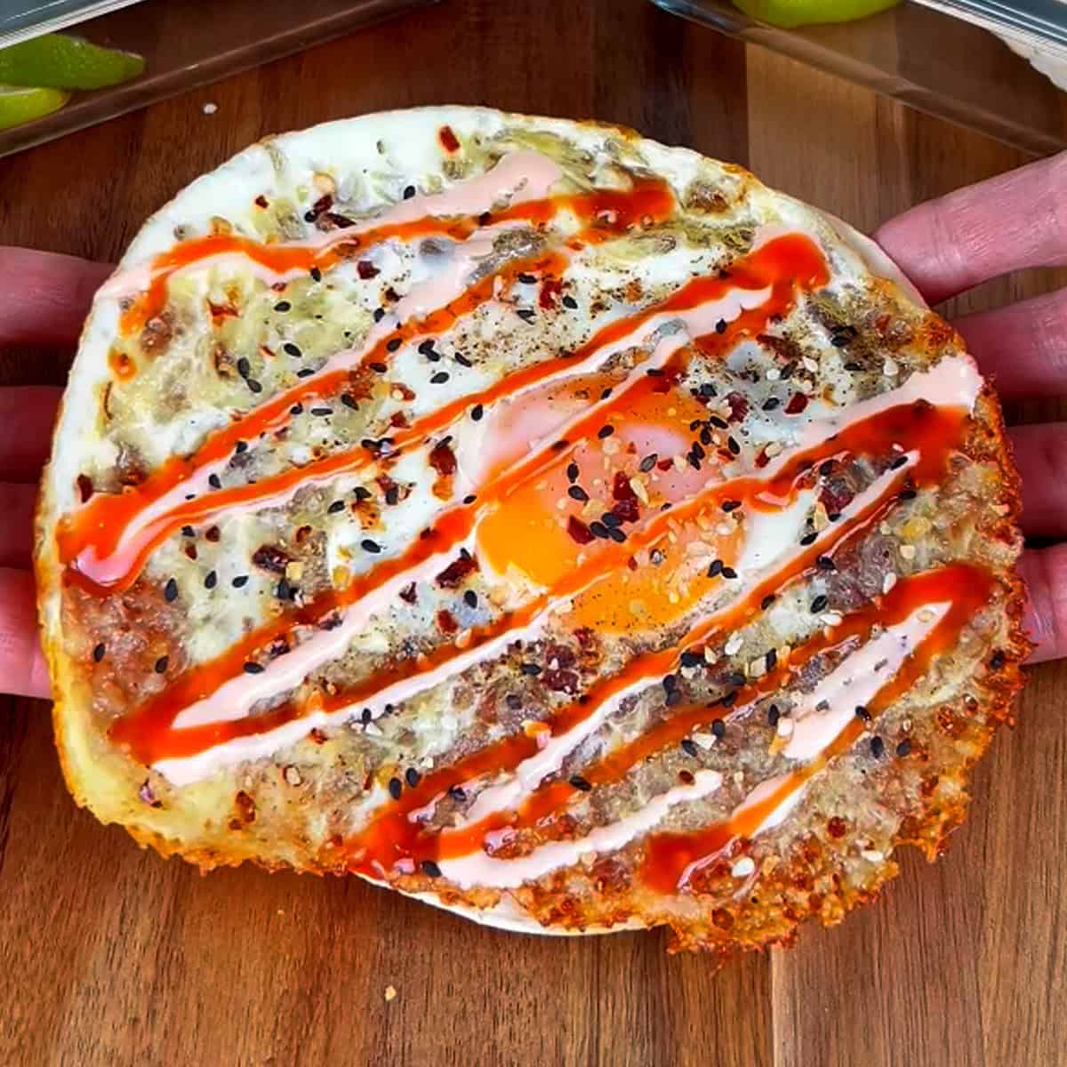 Cheesy Fried Egg Taco - Better Cheat Meals